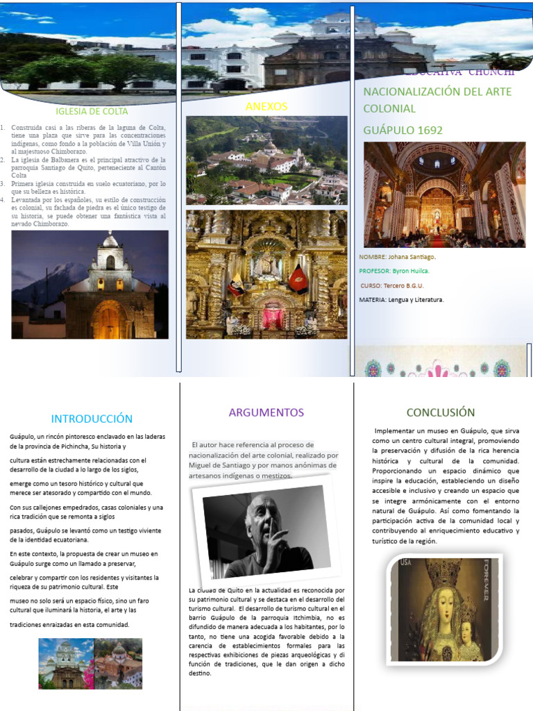 Iglesia de Colta y Museo en Guápulo | PDF | Museo | Turismo