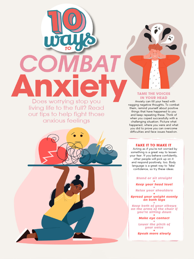 10 Ways To Combat Anxiety | PDF | Anxiety | Emotions