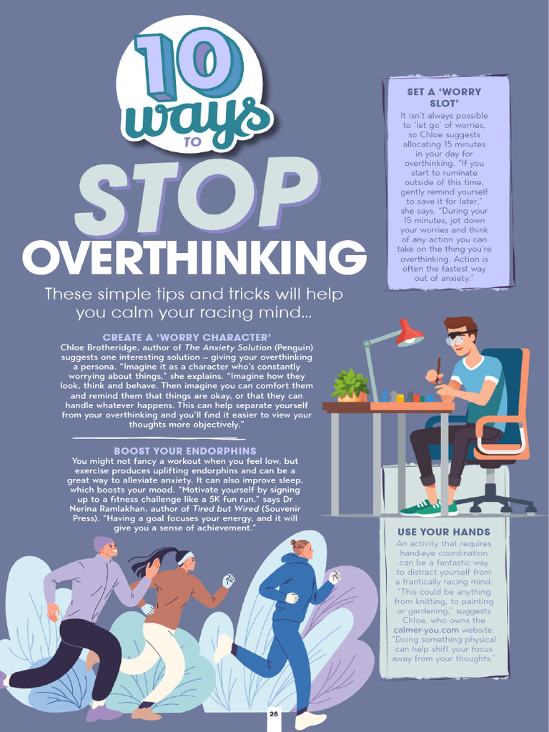 10 Ways To Stop Overthinking | PDF | Thought | Behavioural Sciences