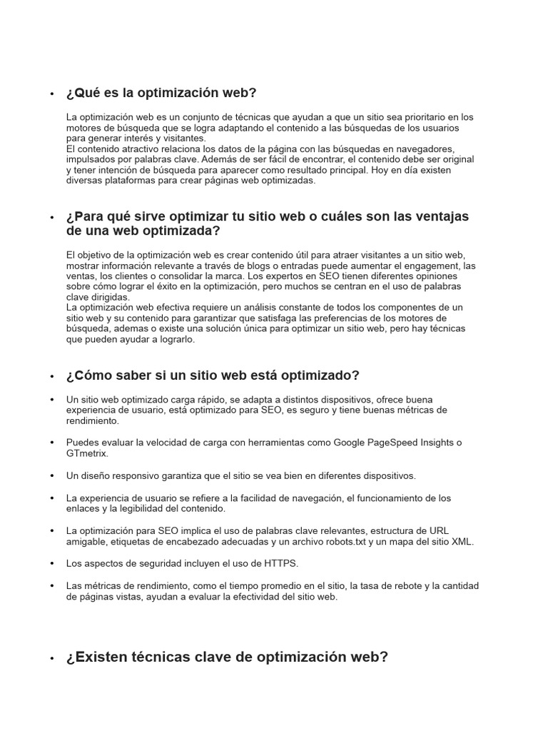 Optimizacion Web - 240602 - 172334 | PDF | Posicionamiento en buscadores | Red mundial