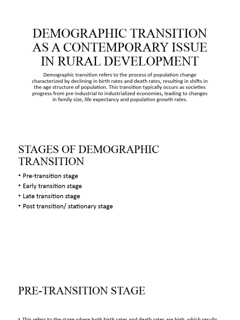 Demographic Transition in Rural Development | PDF | Birth Rate | Economies