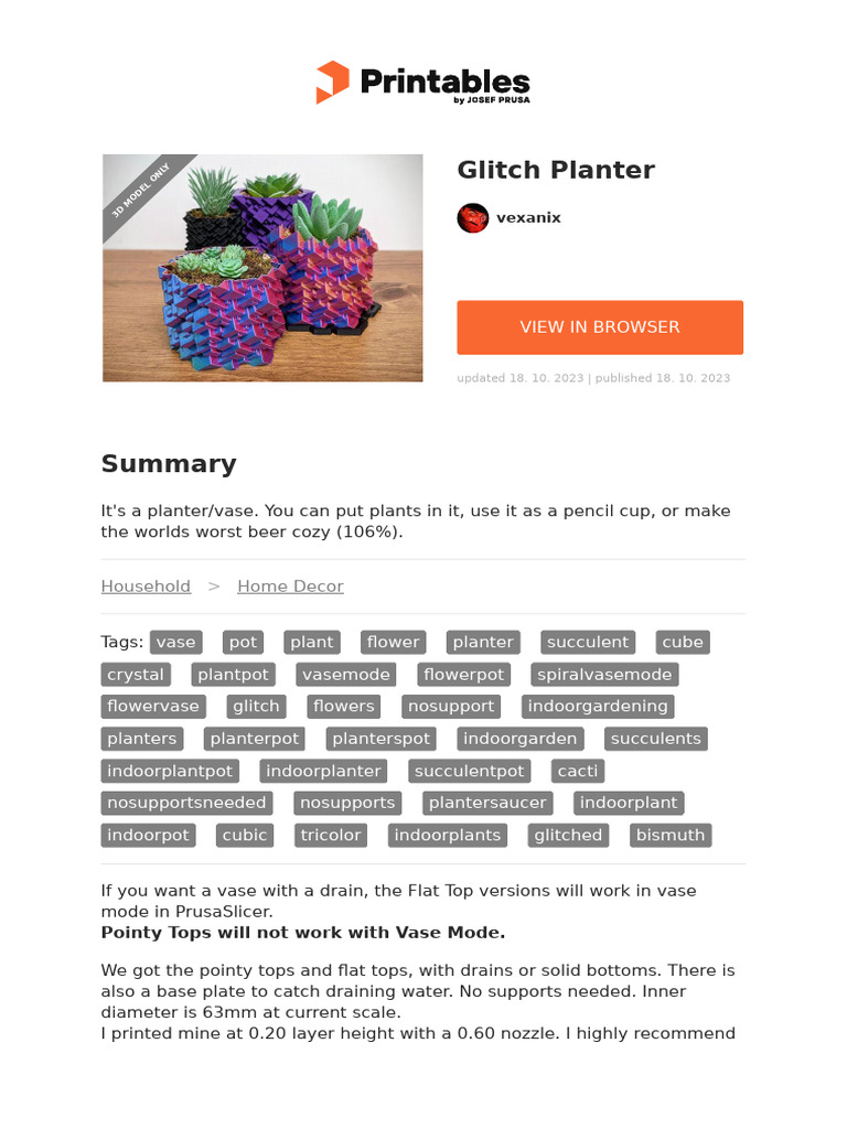Glitch Planter | PDF | Cooking, Food & Wine
