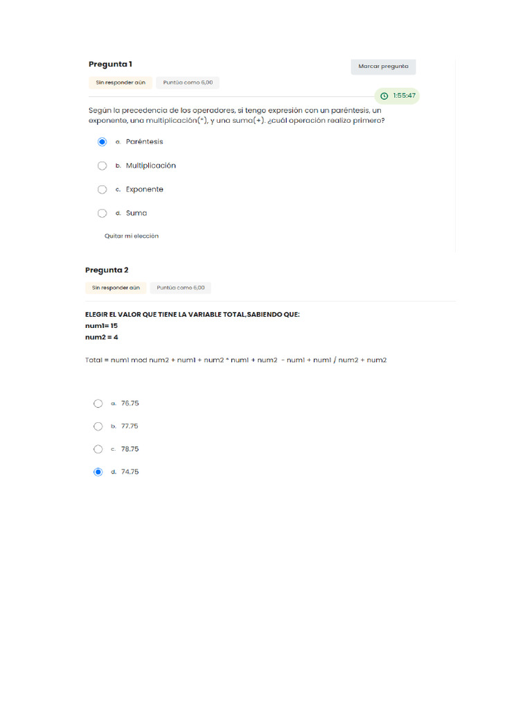 Best Exam - Preguntas Filtradas de Computacional 2024 | PDF | C (lenguaje de programación ...