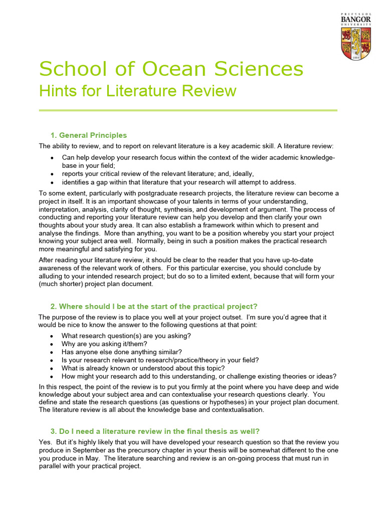 Literature Review Guide | PDF | Citation | Experience Literature Review Guide | PDF | Citation | Experience