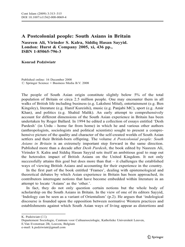 A Postcolonial People South Asians in BR | PDF | Postcolonialism ...