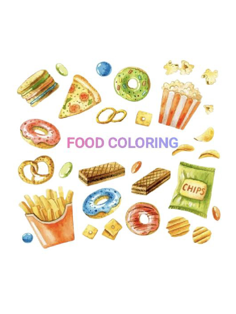 Food Coloring Pages | PDF