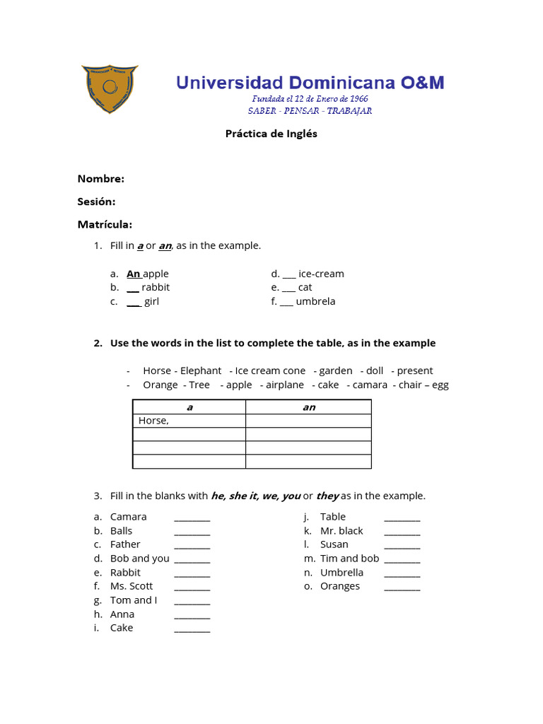 Practica de Ingles - Básicos | PDF | Language Arts & Discipline