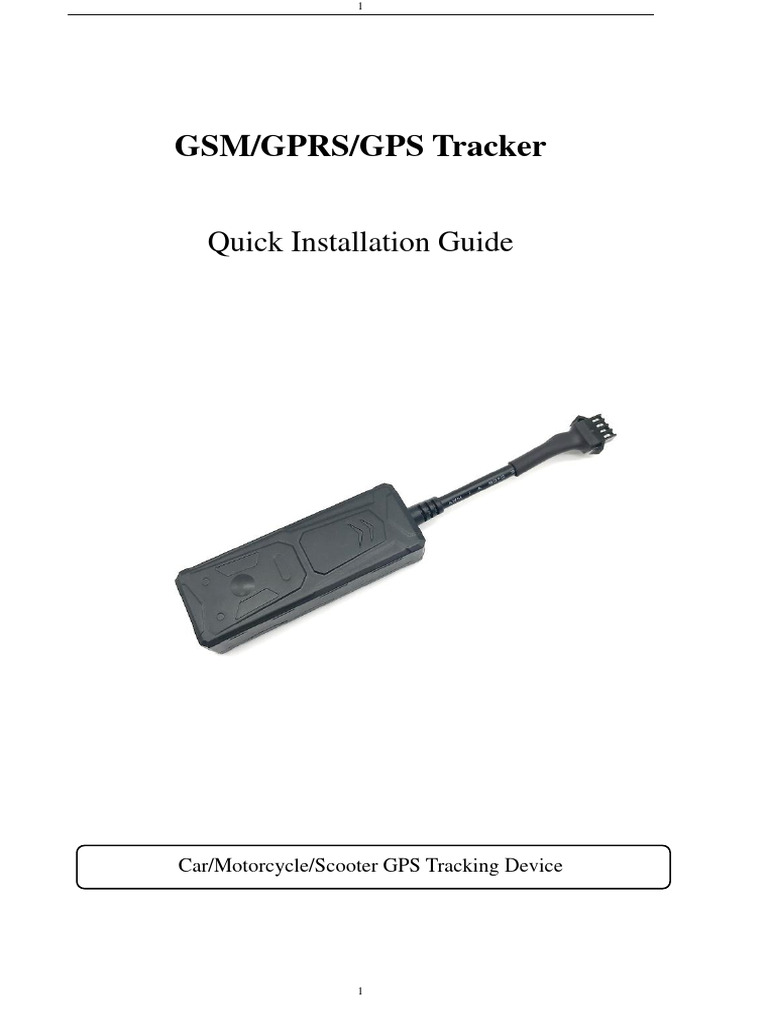 GSM/GPRS GPS Tracker Installation Guide | PDF | Computing