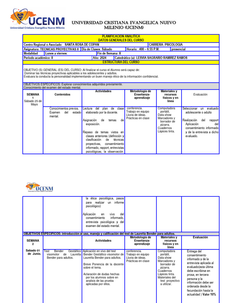 Comparto 'Tecnicas Proyectivas II' Contigo - 240525 - 163435 | PDF | Evaluación | Enseñando