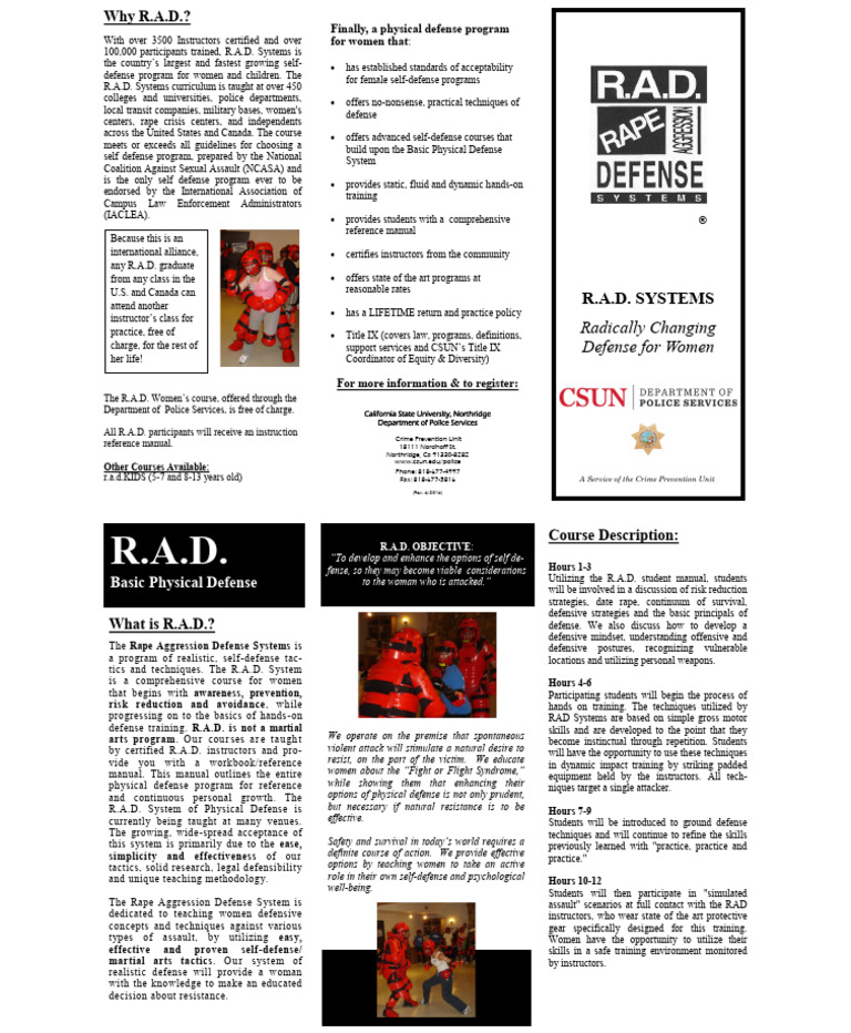 R.A.D. Systems: Radically Changing Defense For Women | PDF | Self ...
