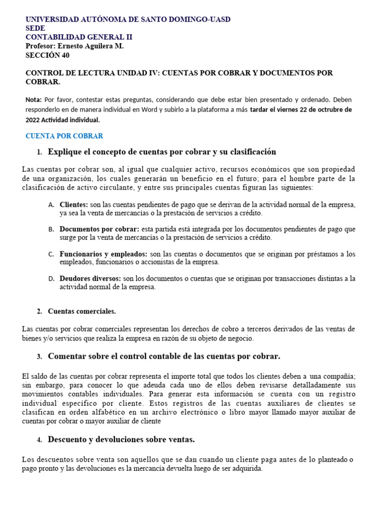 Trabajo Control de Lectura IV | PDF | Interés | Pagos