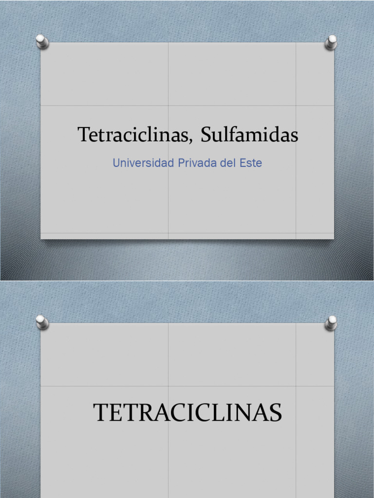 25.1 Tetraciclinas y Sulfamidas | PDF | Drogas | Antibióticos