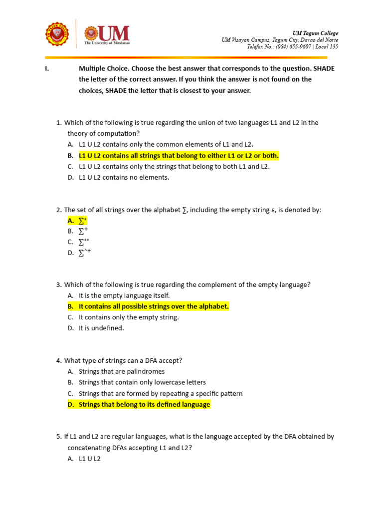 Cst 2nd Examination Pdf Mathematical Logic Syntax Logic
