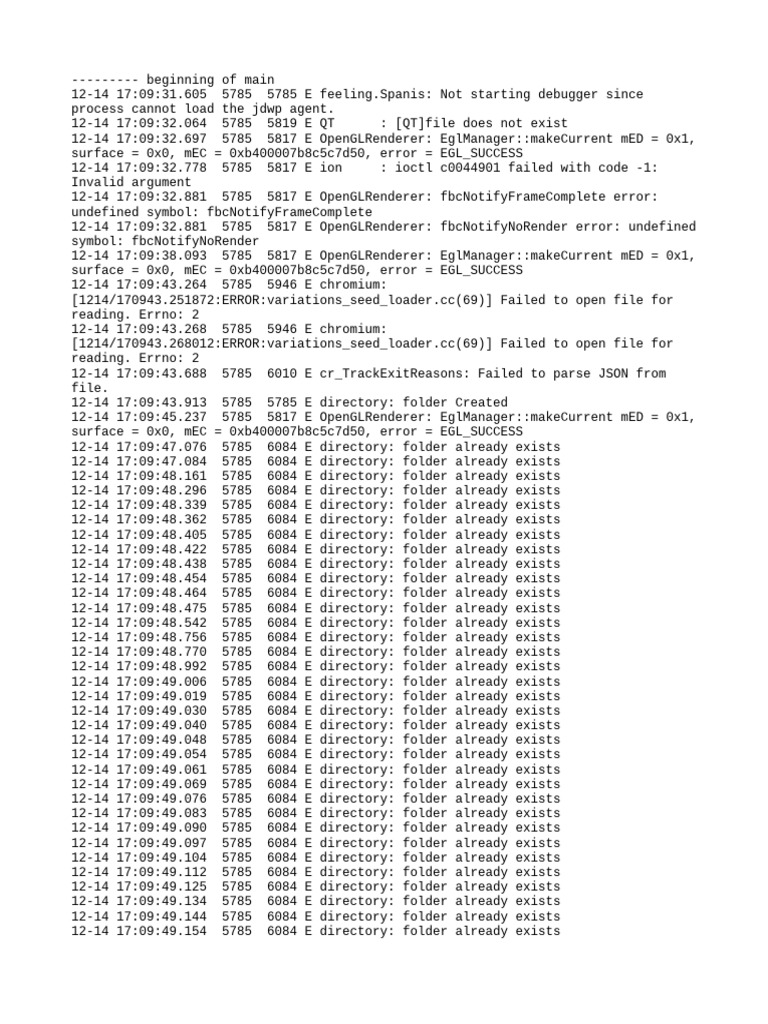 Logcat E | PDF | Directory (Computing) | Computing