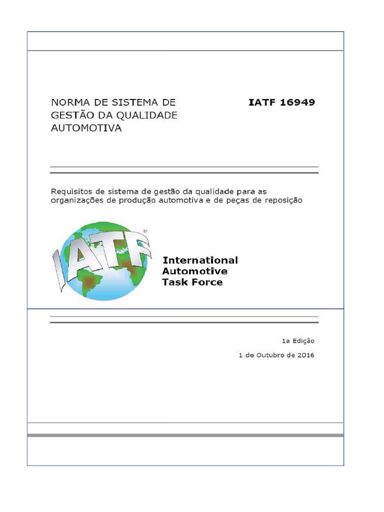 IATF 16949 - 2016 - Português | PDF