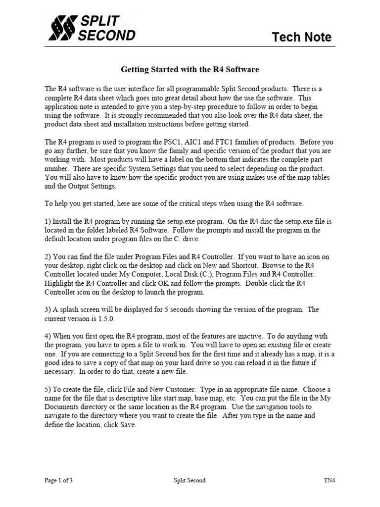 TN4 Getting Started With The R4 Software | PDF | Computer File | Icon (Computing)