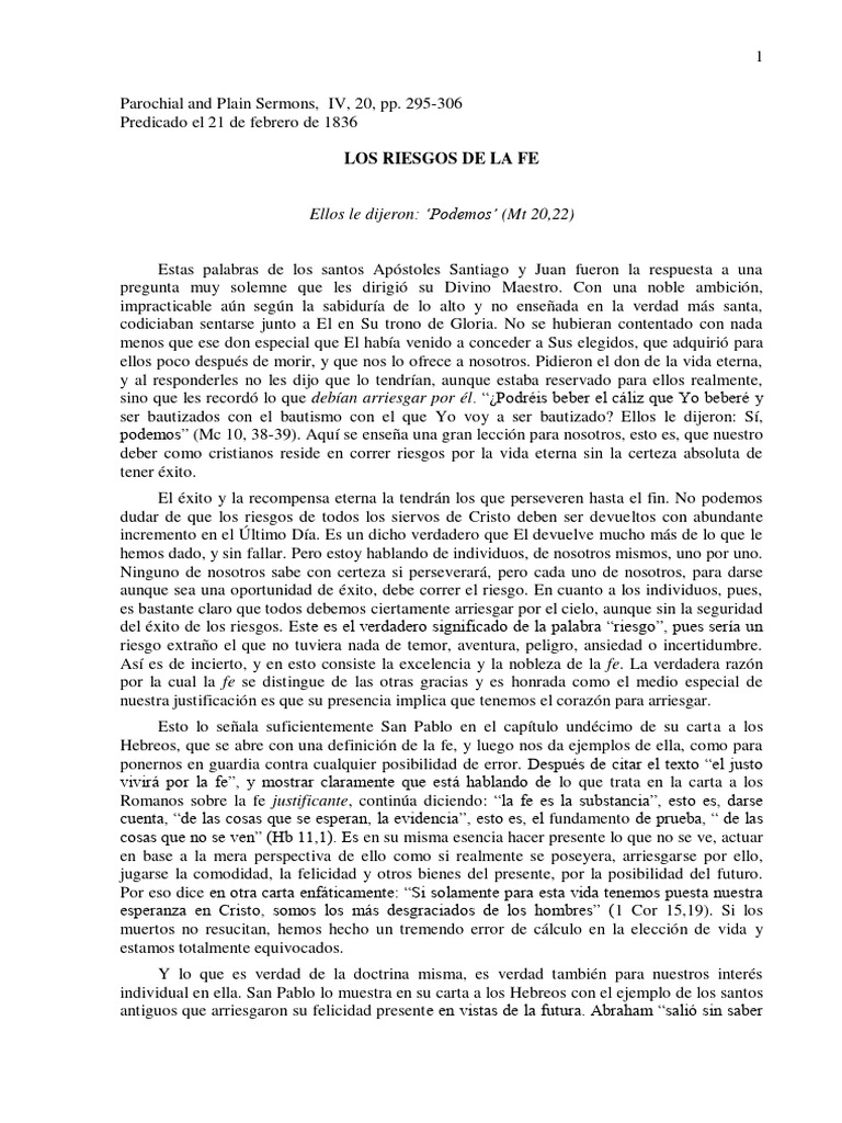 Los Riesgos de La Fe Pps IV 20 | PDF | Cristo (título) | Verdad