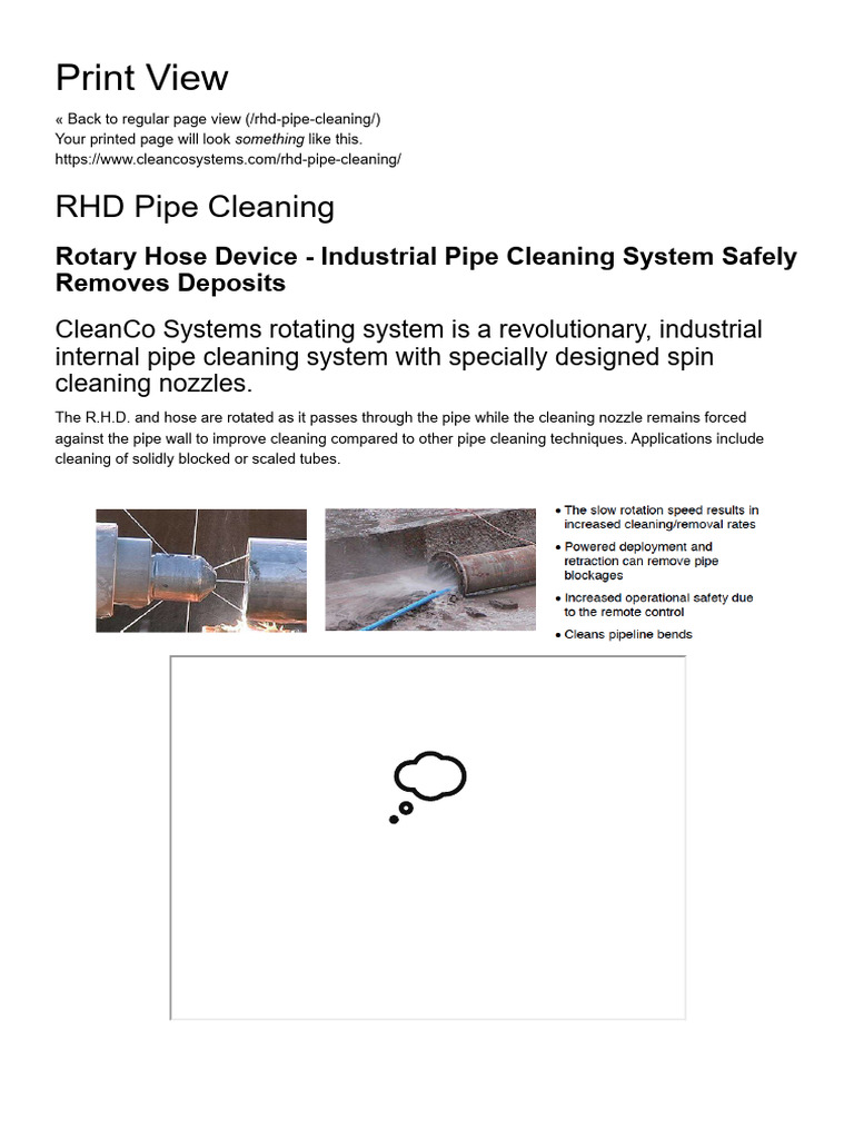 RHD Pipe Cleaning Solutions Explained | PDF | Pipe (Fluid Conveyance ...