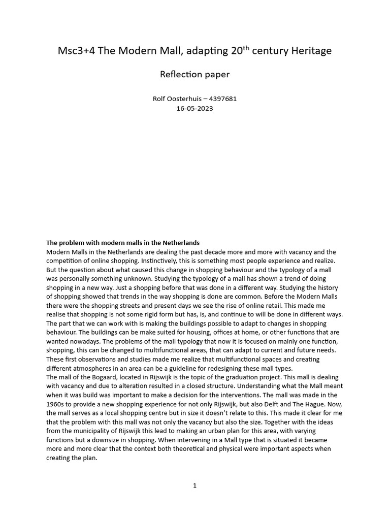 Reflection Rolf Oosterhuis 4397681 | PDF