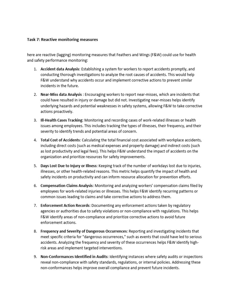 Task 7 Ok Pdf Occupational Safety And Health Safety