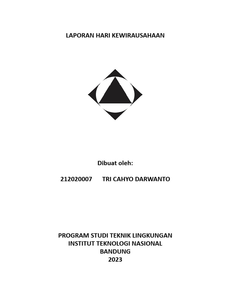 BB - 212020007 - TRI CAHYO DARWANTO - Laporan Hari Kewirausahaan | PDF ...
