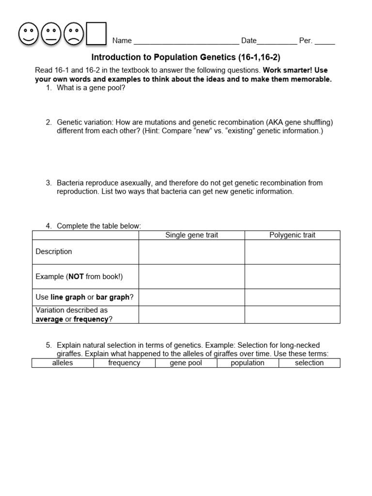 Population Genetics Intro 2016 | PDF