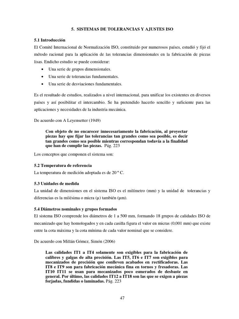 Sistemas de Tolerancias ISO | PDF | Tolerancia de ingeniería | Metrología