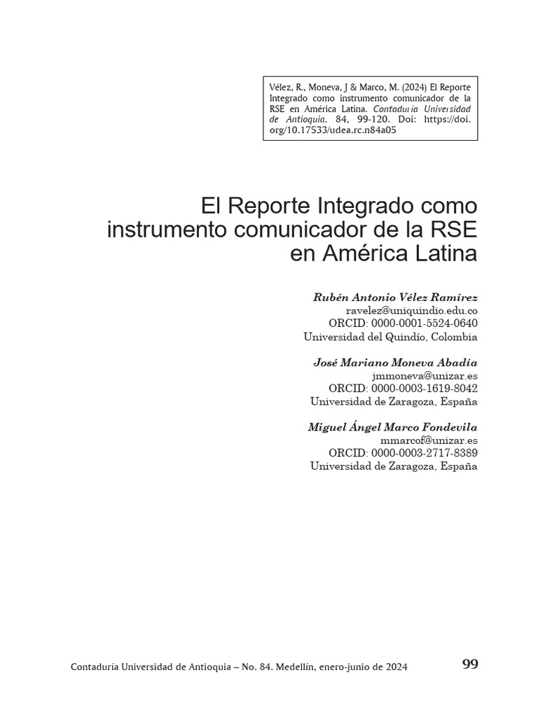 El Reporte Integrado Como Inst | PDF | Responsabilidad social corporativa | Sustentabilidad