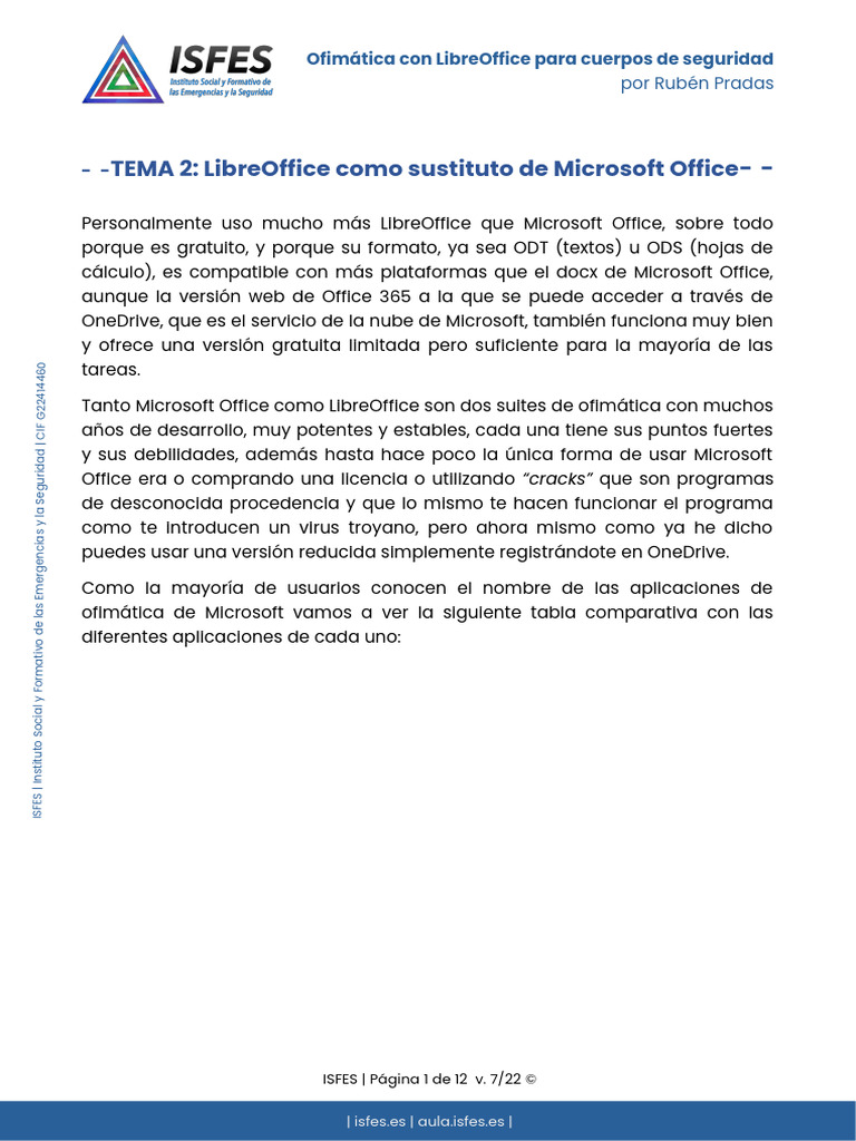 Tema 2 - Libreoffice Como Sustituto de Microsoft | PDF | Microsoft Office | Software de la ...
