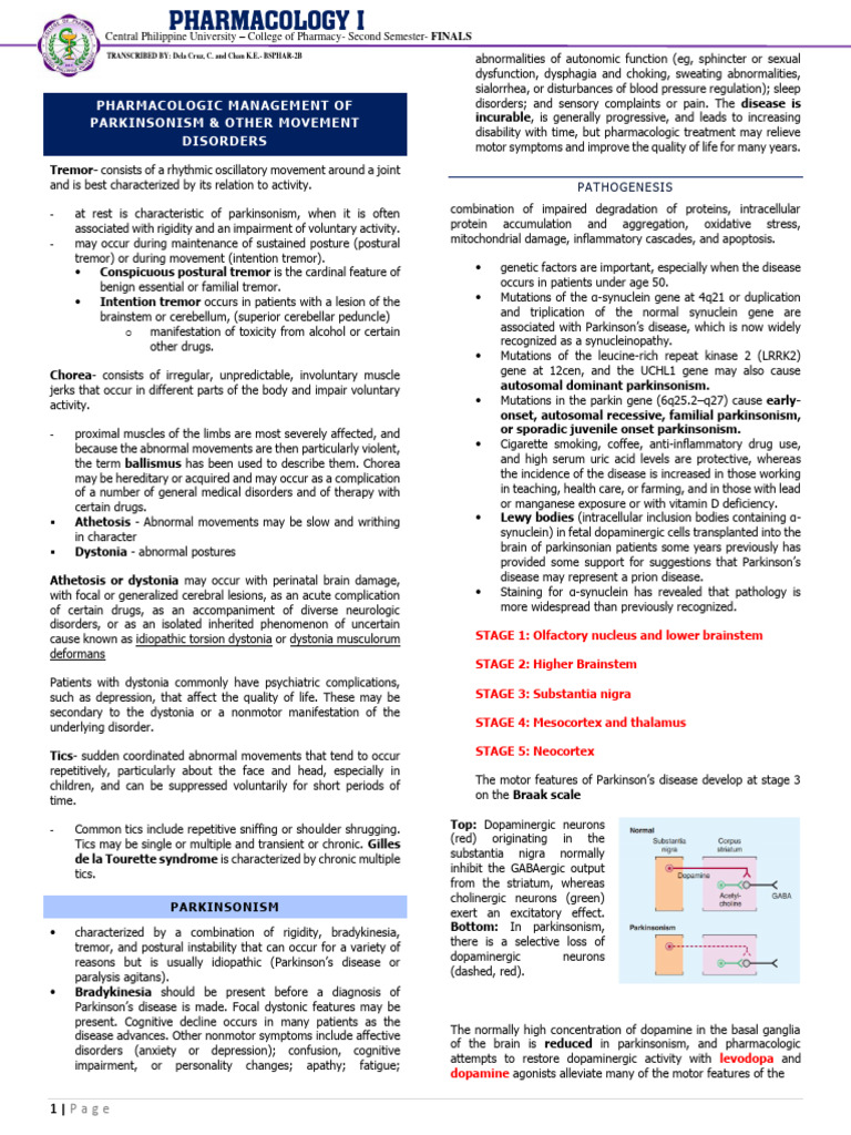 13.pharmacologic Management of Parkinsonism | PDF | Parkinson's Disease ...