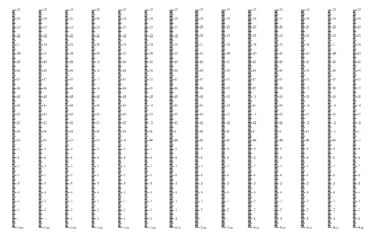 Ruler Template (90° Numbers) | PDF
