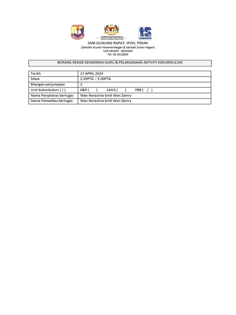 Borg Pemantauan PBB 2024 | PDF