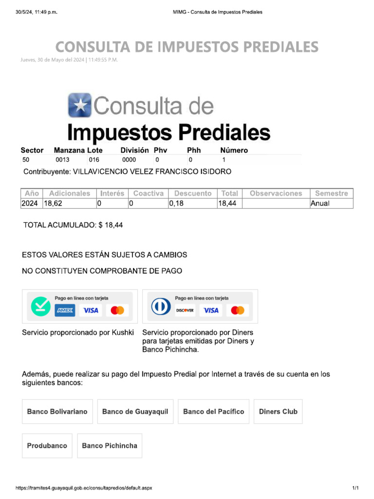 Impuesto Prediales | PDF