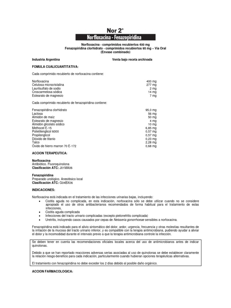 NOR2 Prospecto Profesionales RAFFO | Descargar gratis PDF | Infección ...