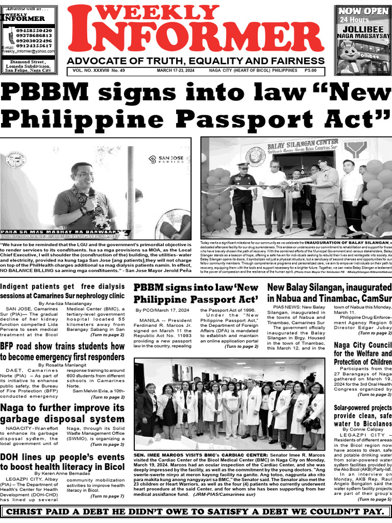 Nformer: PBBM Signs Into Law "New Philippine Passport Act" | PDF