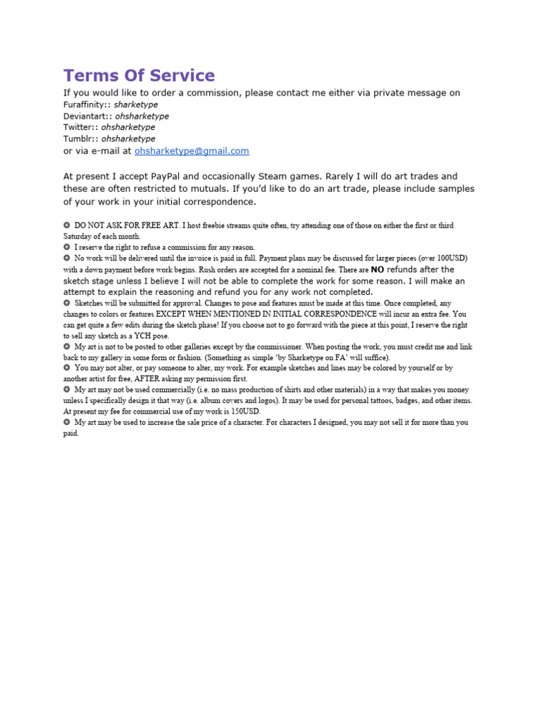 Terms of Service | PDF
