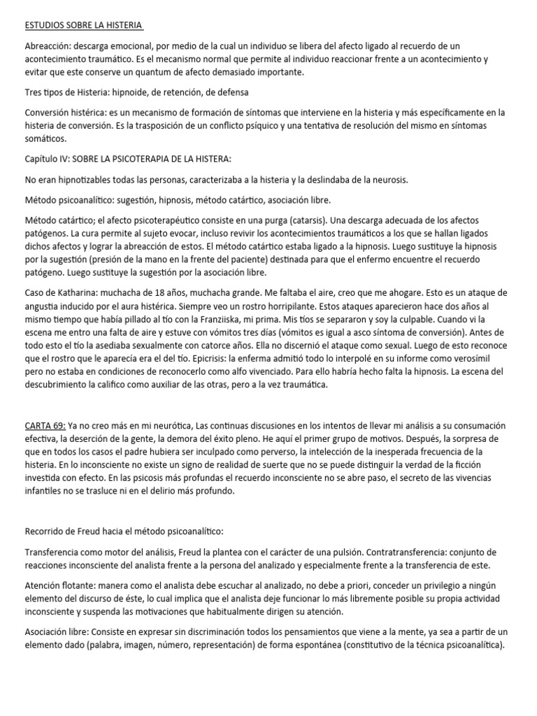 Resumen de Clinica 1 | PDF | Mente inconsciente | Psicoanálisis
