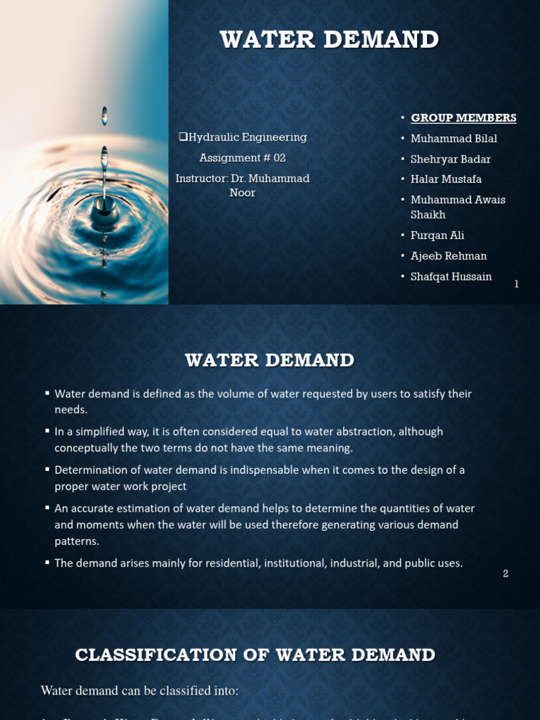 Understanding Water Demand Estimation | PDF | Water | Demand
