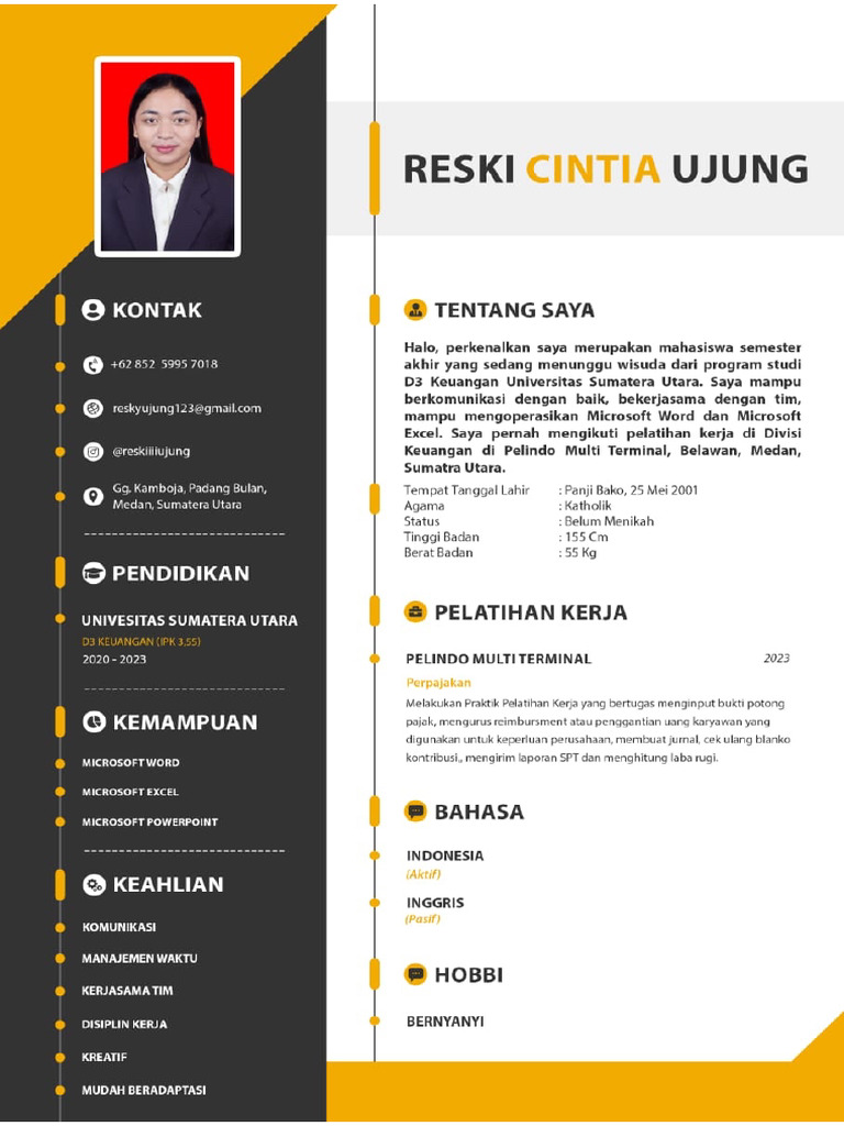 CV Reski Cintia Ujung | PDF