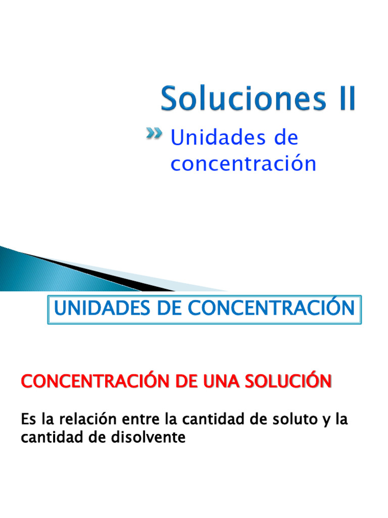 Soluciones II 2023 | PDF | Concentración | Química