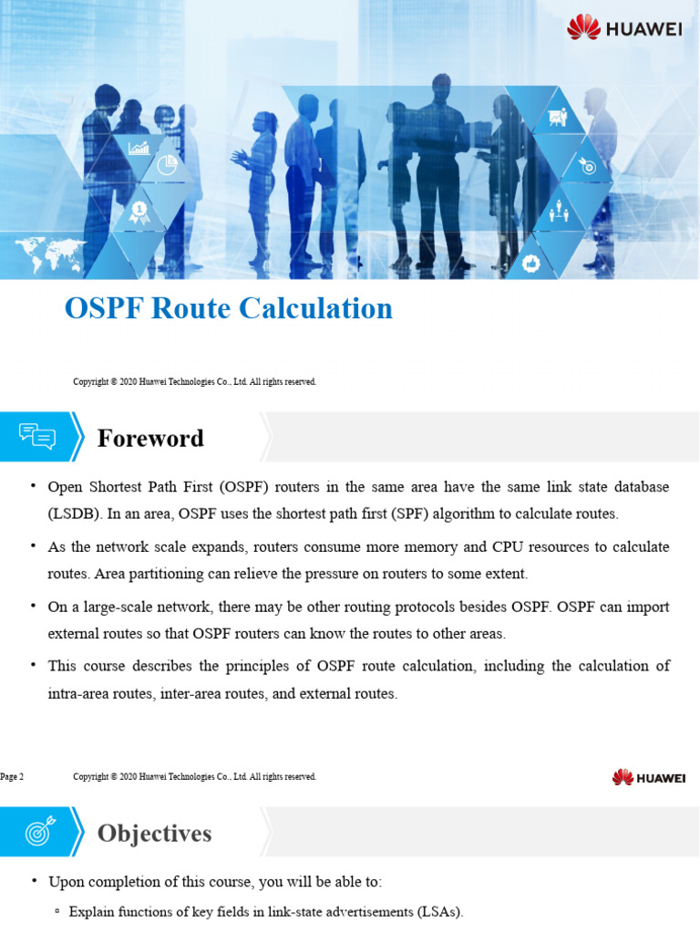 04 OSPF Route Calculation | PDF | Internet | Data Transmission