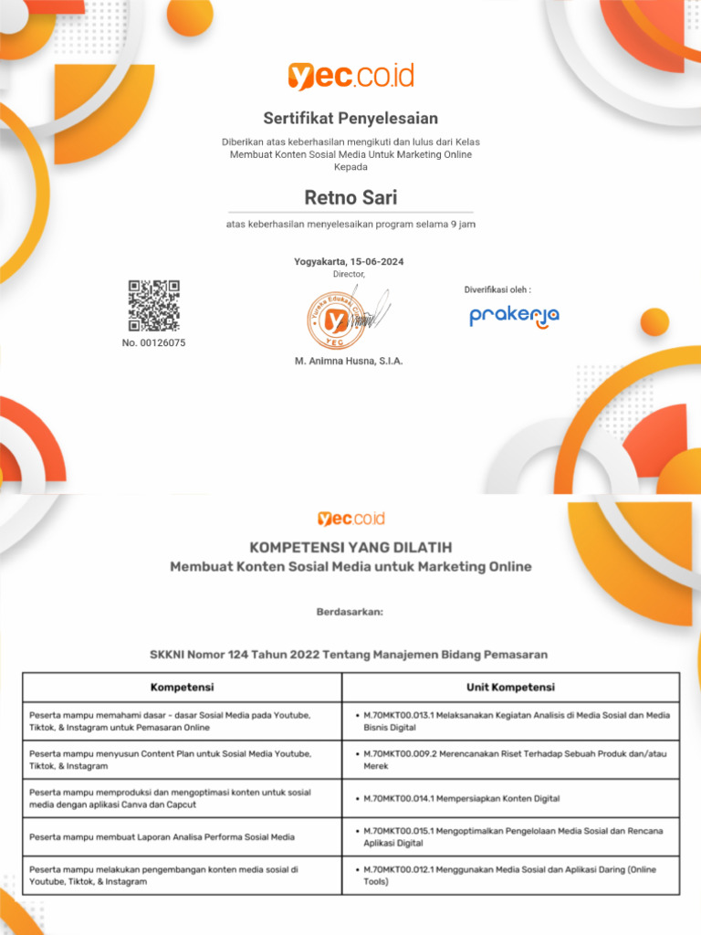Retno Sari - Membuat Konten Sosial Media Untuk Marketing Online | PDF