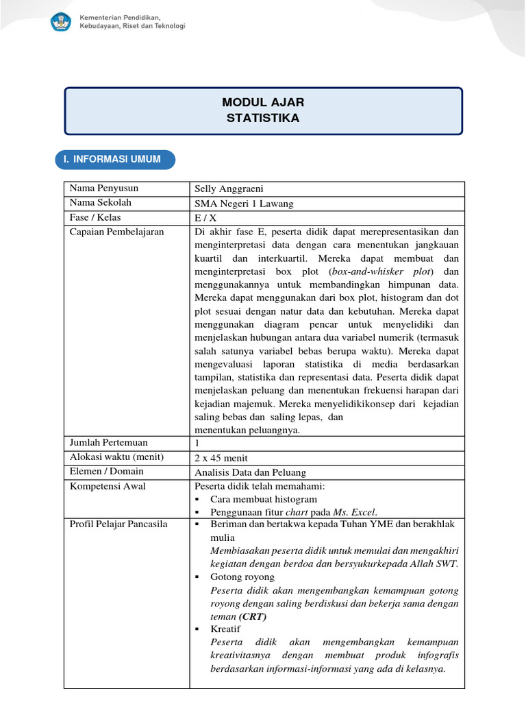 Contoh LKPD Pertemuan 1 | PDF | Komputer