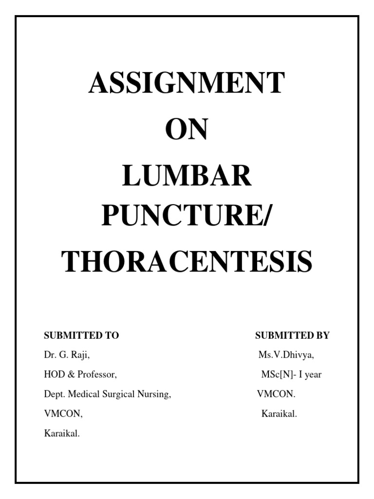 Lumbar Puncture | PDF | Cerebrospinal Fluid | Clinical Medicine