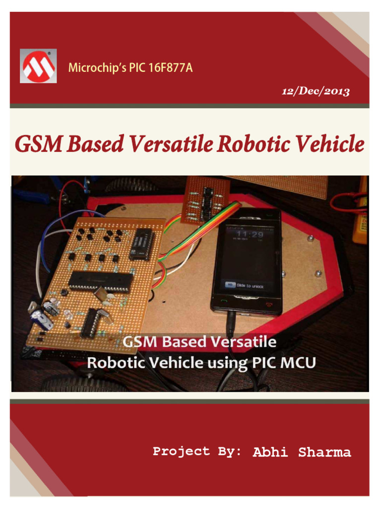 PIC 16F877A - GSM Based Versatile Robotic Vehicle | PDF | Resistor ...