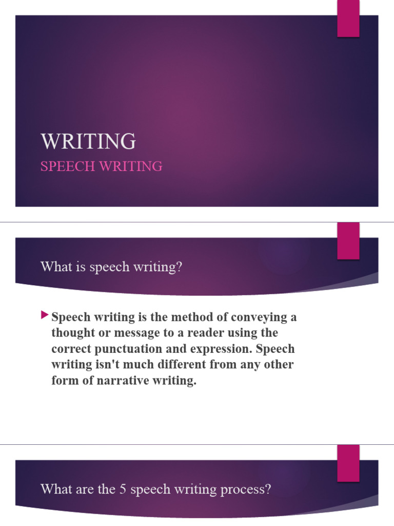 Writing Speech | PDF | Speech | English Language