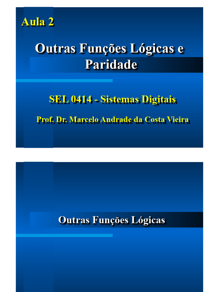 Aula 2 - Paridade | PDF | Lógica matemática | Dados de computador