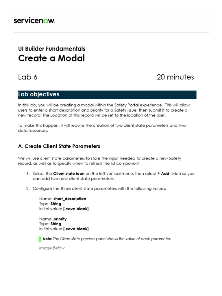 UIB Fundamentals Lab 6 - Create A Modal | PDF | Button (Computing) | Parameter (Computer ...