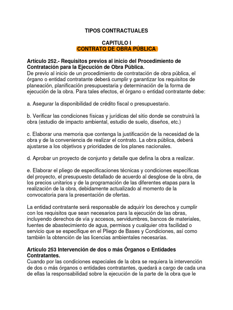 Tipos Contractuales | PDF | Presupuesto | Bienes