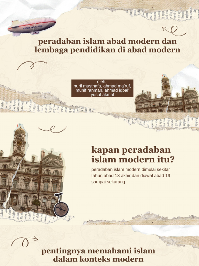 Peradaban Islam Abad Modern Dan Lembaga Pendidikan Dia Abad Modern | PDF